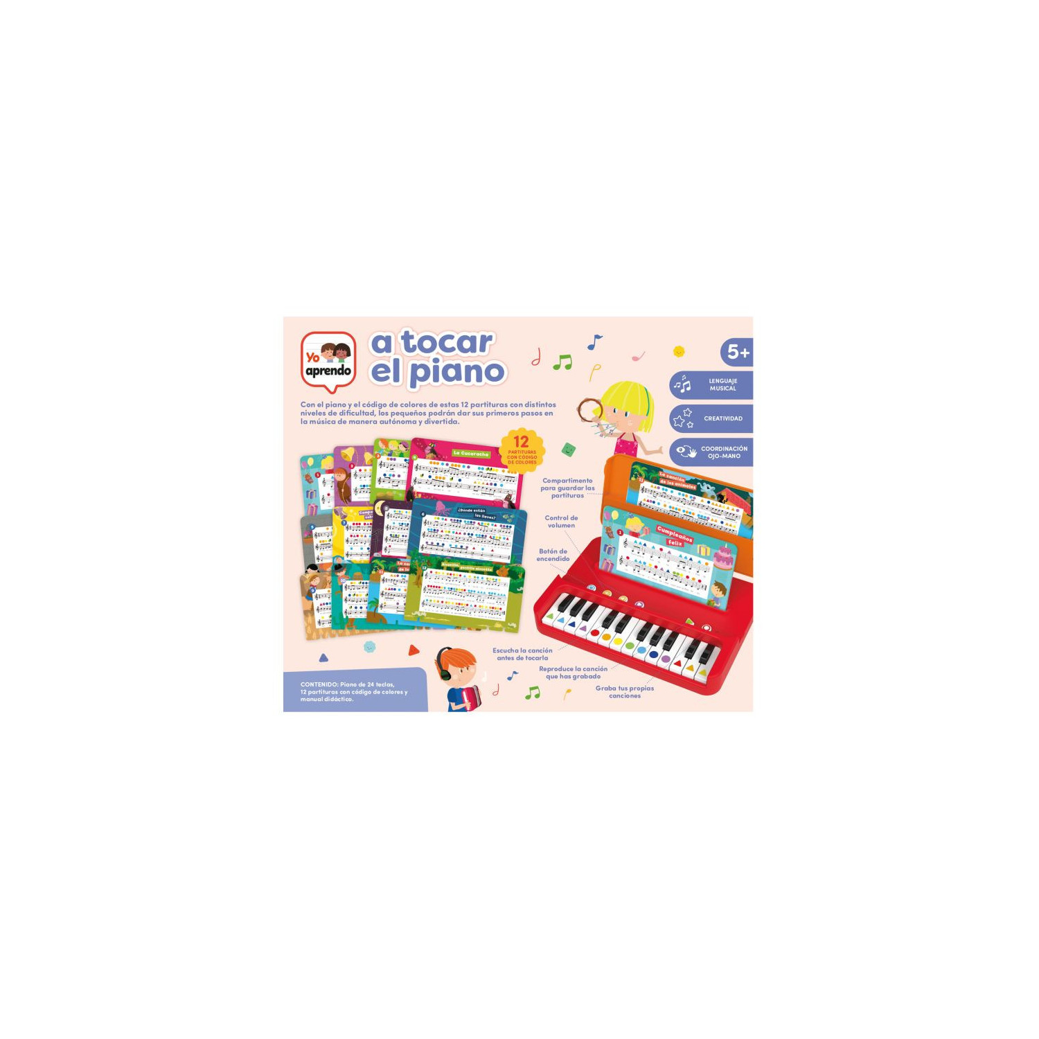 Diset Yo Aprendo a Tocar el Piano Juego Educativo - Juguettos