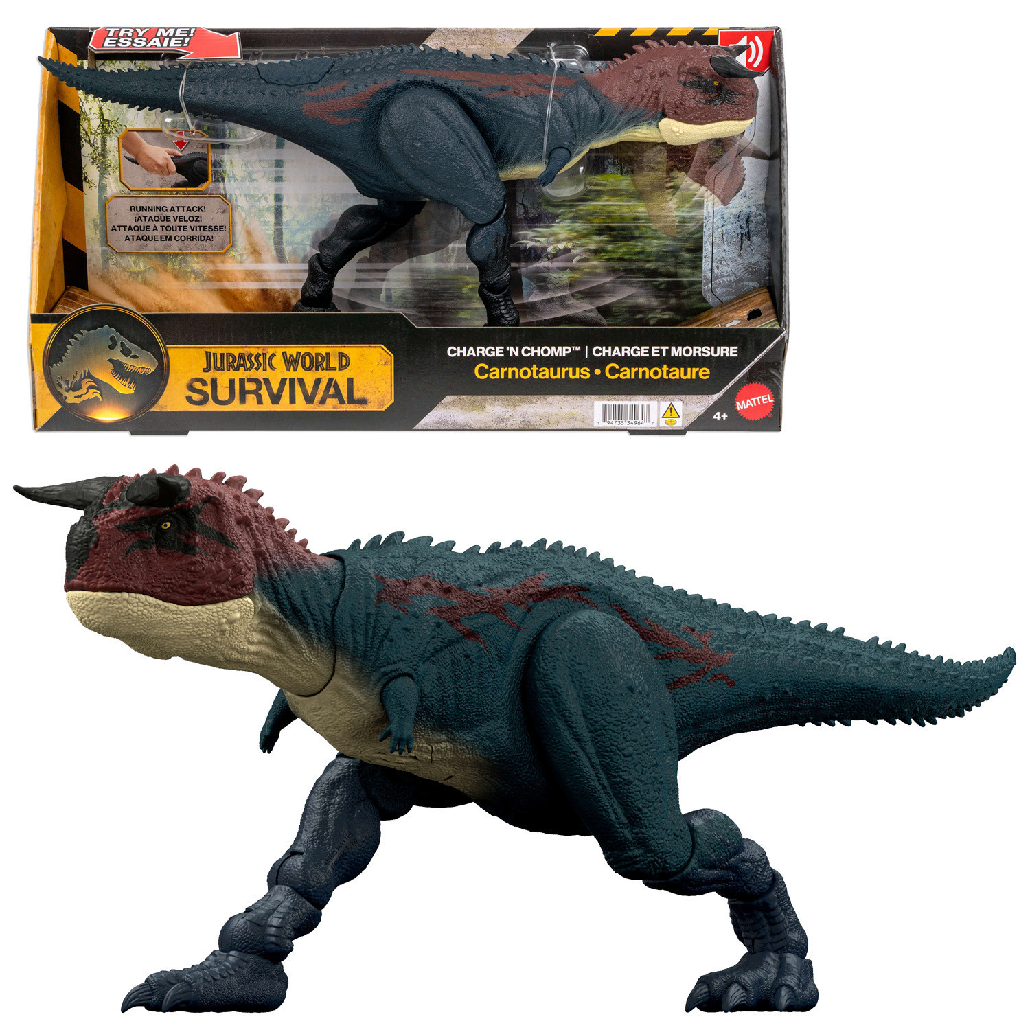 Jurassic World Survival Figura de Acción de Dinosaurio Carnotaurus ...